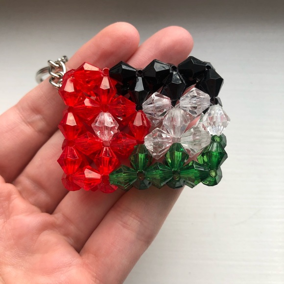 Vintage | Accessories | Vintage Beaded Flag Of Jordan Keychain | Poshmark